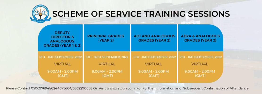 Civil Service Training Centre | Scheme of Service Training Sessions ...
